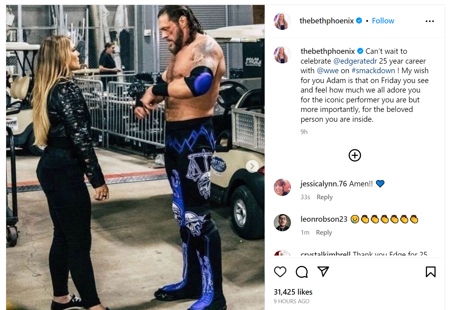 Who is Beth Phoenix? WWE star pens heartfelt message to Edge prior to ...