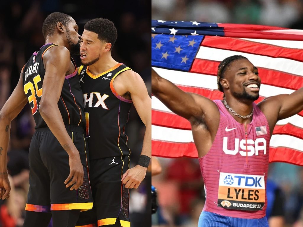Kevin Durant, Devin Booker lash out at Olympian Noah Lyles NBA finals ...