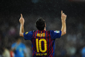 What does Lionel Messi's "pointing toward the sky" goal celebration ...
