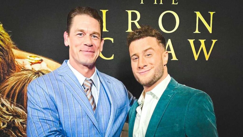 WATCH: John Cena shares red carpet moment with MJF at “The Iron Claw ...