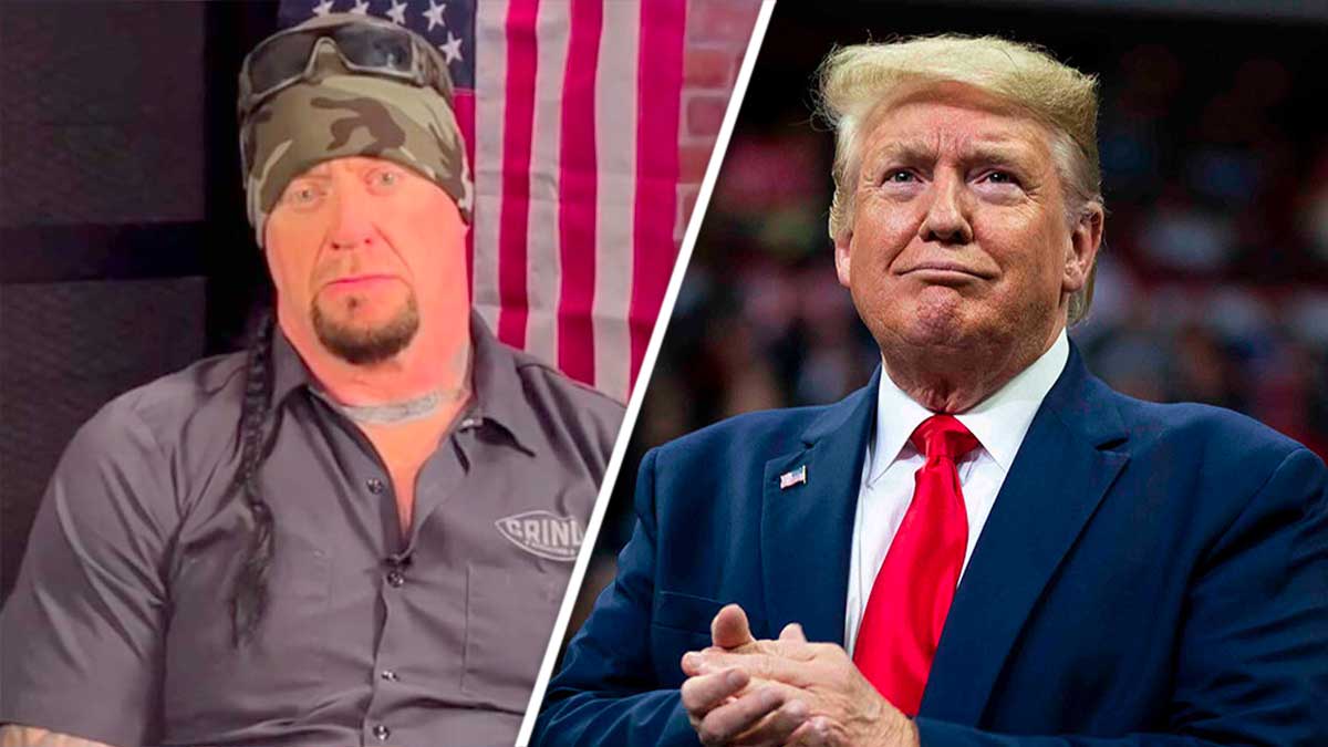 Donald Trump shows his admiration of Kane and the Undertaker during ...